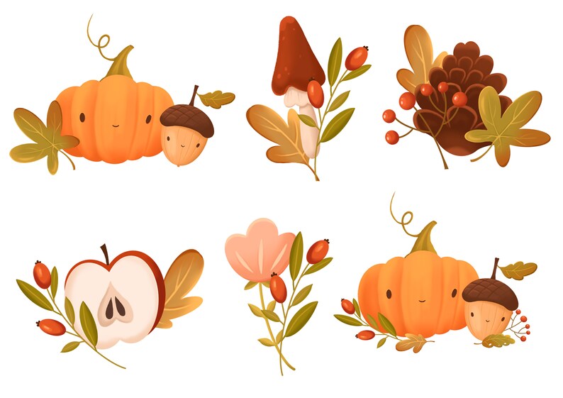 Woodland Animals Clipart Autumn Clipart Fall Clipart Forest Animals ...