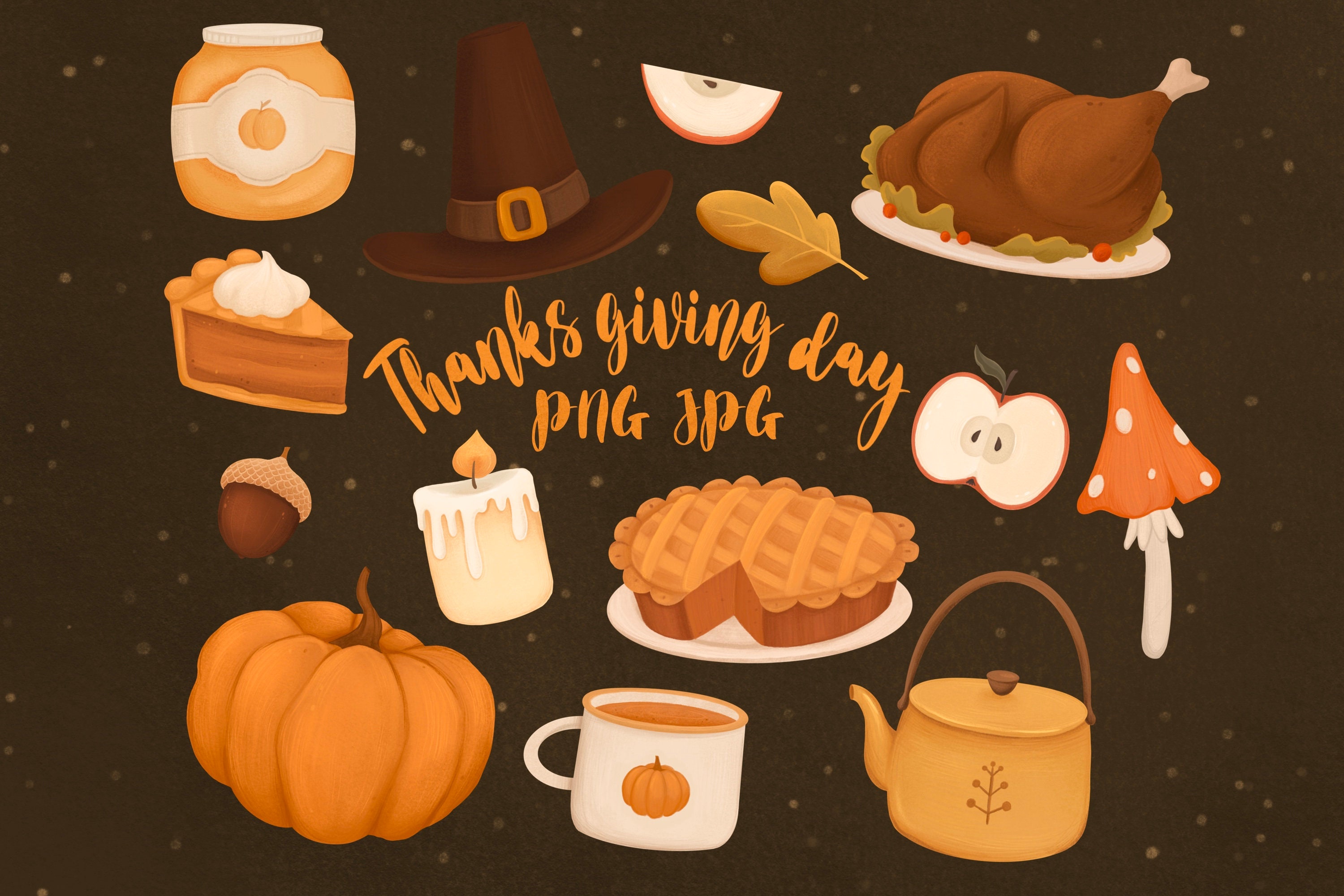 Thanksgiving Day Clip Art, Autumn Clip Art, Fall Clip Art, Happy ...