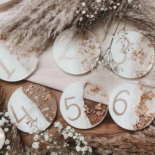 Table Numbers Wedding Decoration Wedding Decoration Resin - Etsy