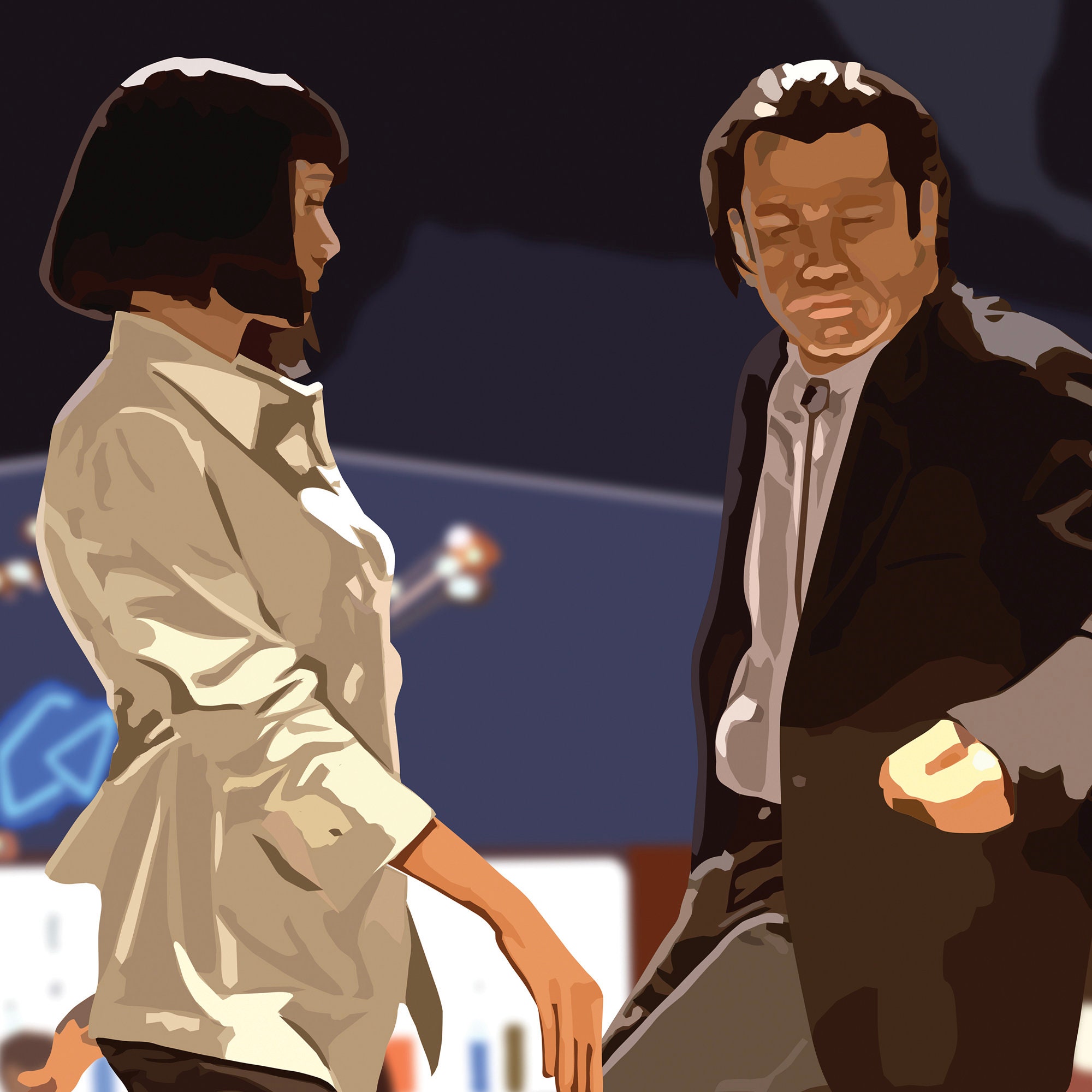 Pulp Fiction Movie Scene Unique Art Print Home Decor - Etsy UK