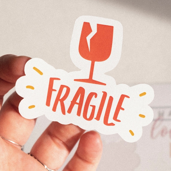 Fragile Printable Stickers - Etsy