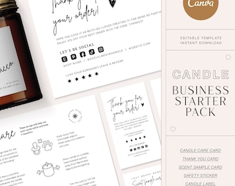 Editable Candle Label Business Bundle, Luxury Candle Label , Candle ...