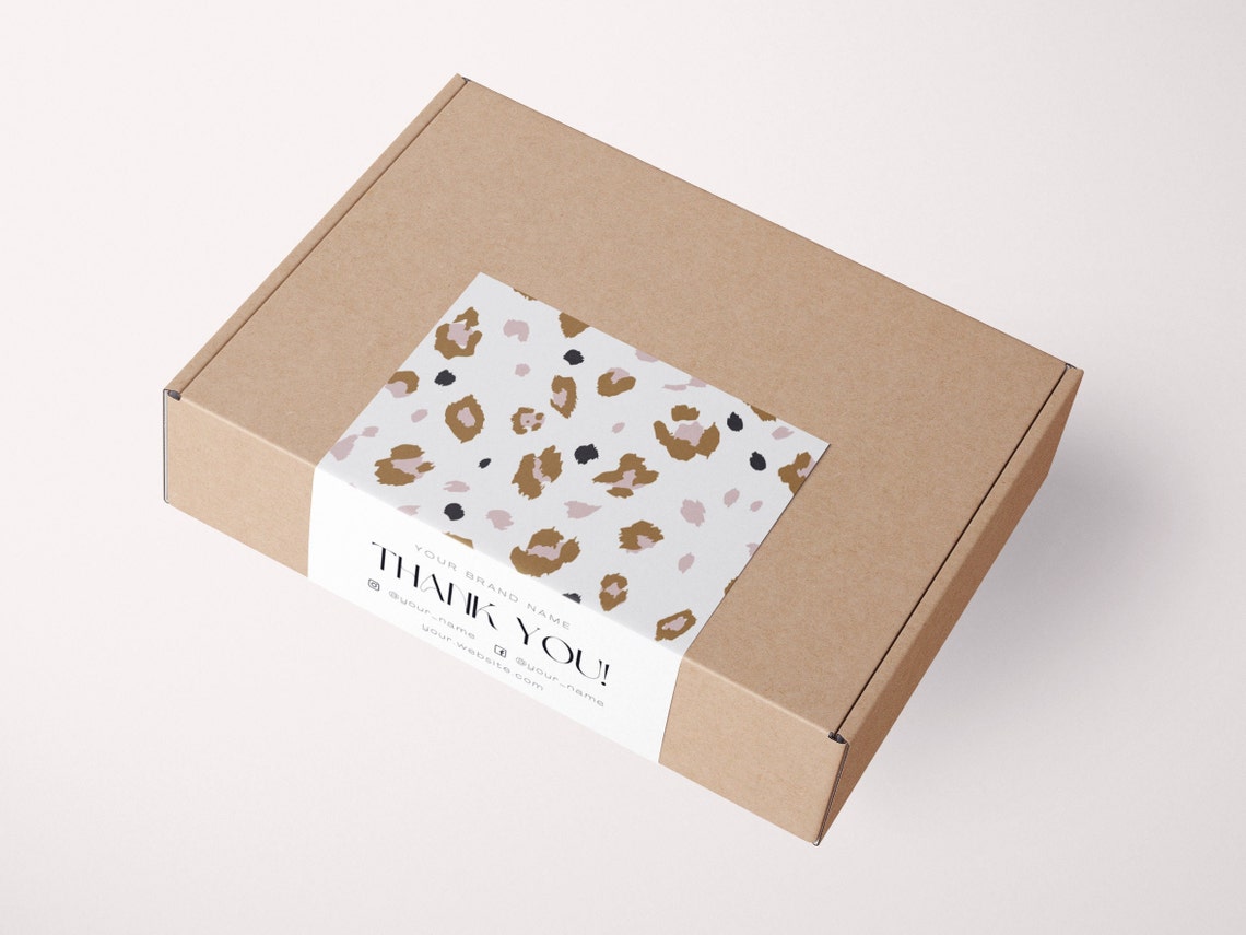 3 Box Sealing Stickers Template Box Label Template Printable | Etsy