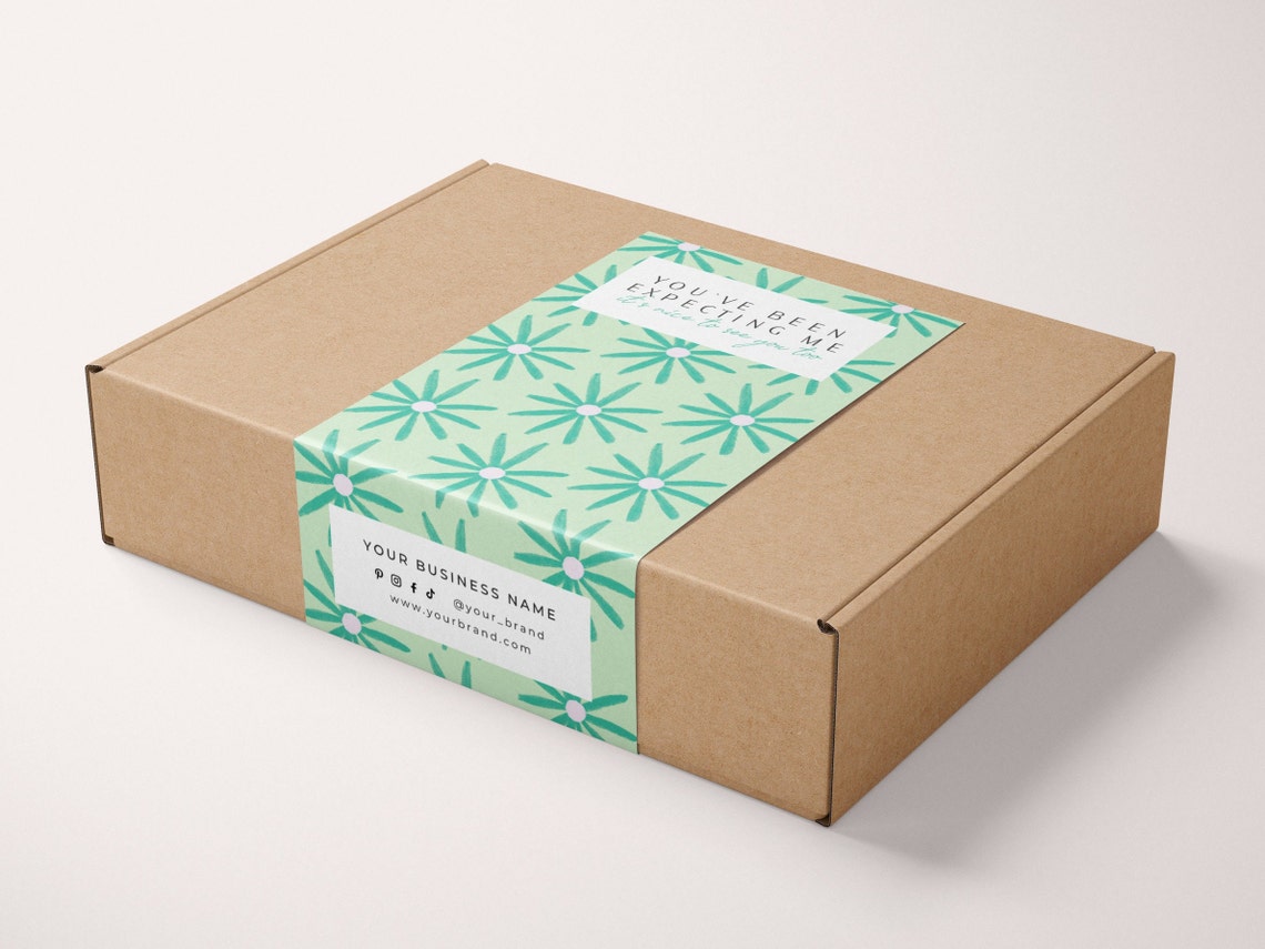 Box Seal Template Box Label Template Printable Packaging - Etsy