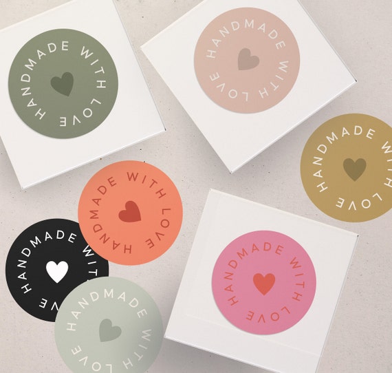 Packaging Labels Handmade With Love Packaging Stickers - Etsy