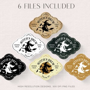 Witches Brew Label PNG, Halloween Drink Png, Wine Label, Halloween ...