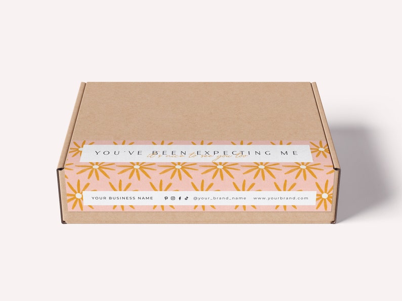 Box Seal Template Box Label Template Printable Packaging - Etsy