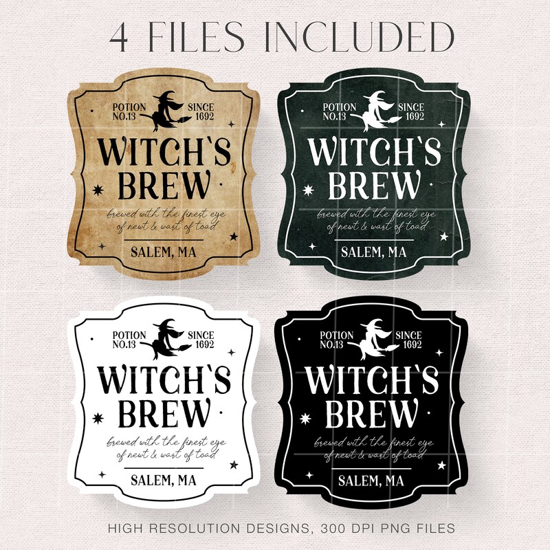 Witch Potion Labels - Etsy