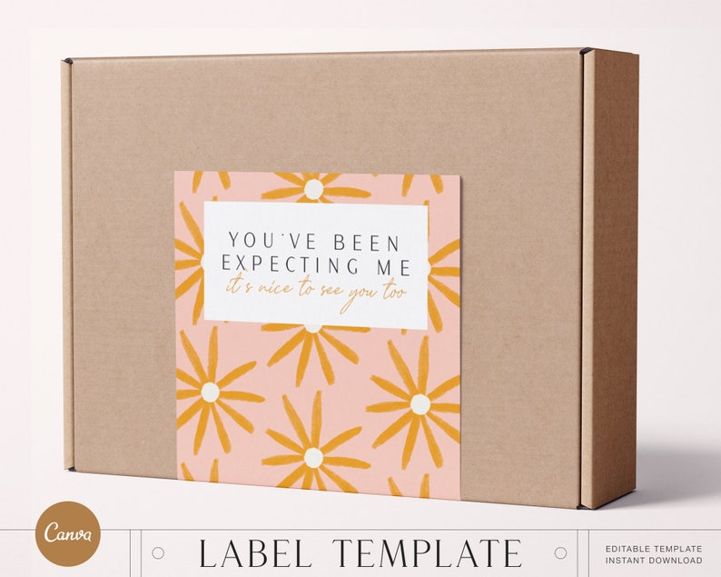 Box Seal Template Box Label Template Printable Packaging - Etsy