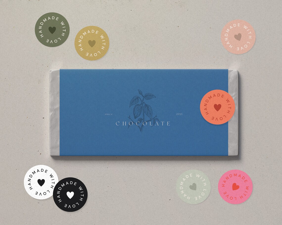 Packaging Labels Handmade With Love Packaging Stickers - Etsy