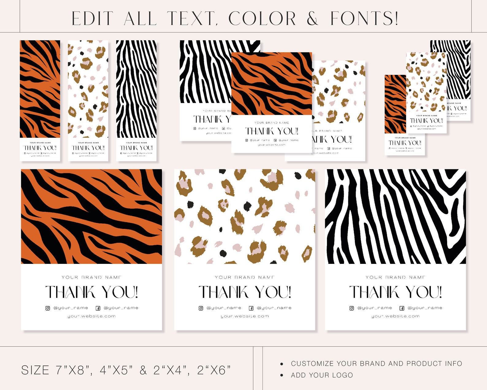 3 Box Sealing Stickers Template Box Label Template Printable | Etsy