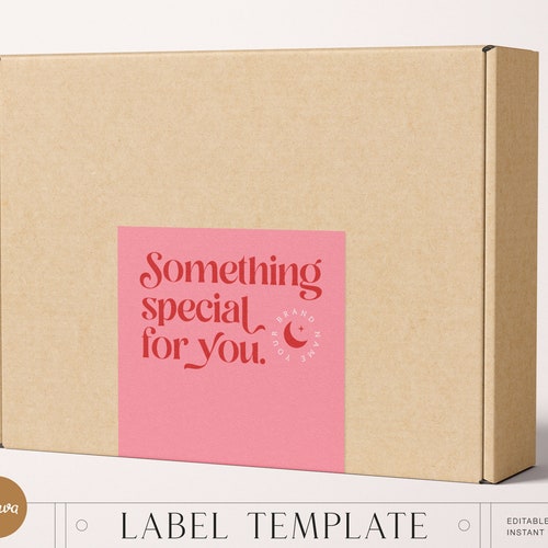 Editable Box Label Template Custom Packaging Labels Order Etsy
