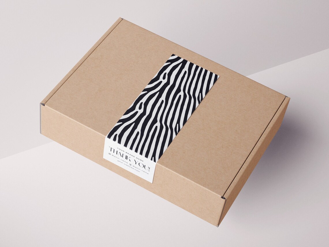 3 Box Sealing Stickers Template Box Label Template Printable | Etsy