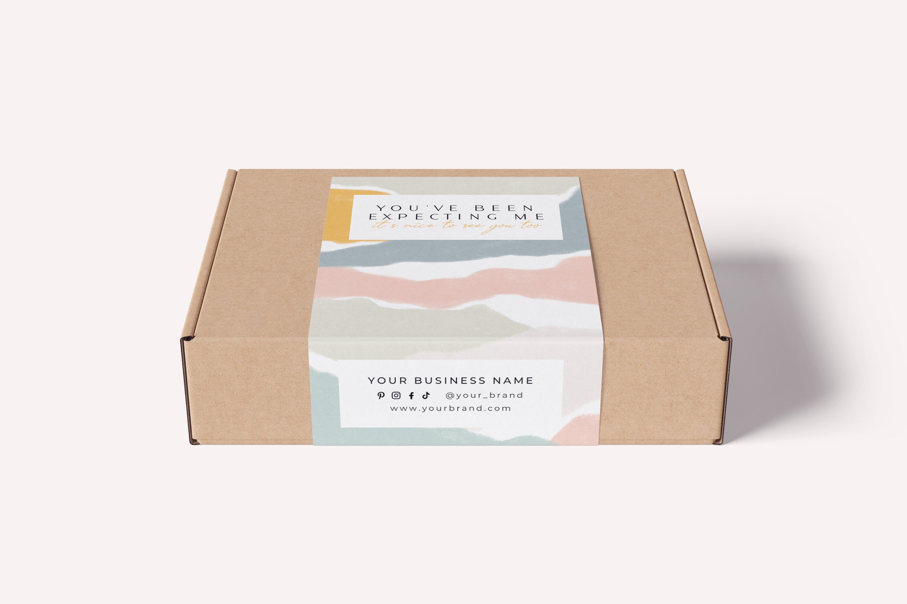 Box Seal Template Box Label Template Printable Packaging - Etsy