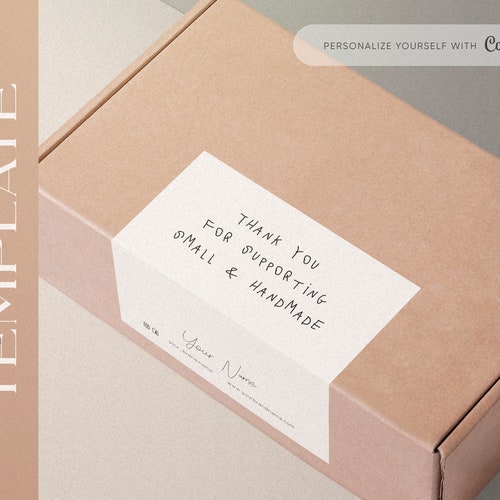 Box Seal Template Box Label Template Printable Packaging | Etsy