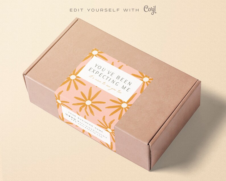 Box Seal Template Box Label Template Printable Packaging | Etsy