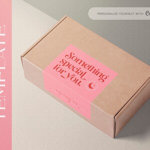 Box Seal Template Box Label Template Printable Packaging | Etsy