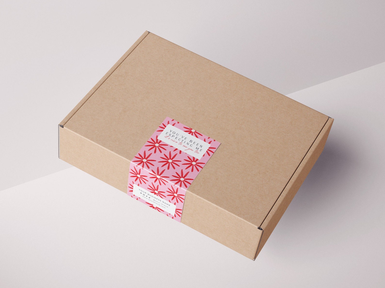 Box Seal Template Box Label Template Printable Packaging - Etsy