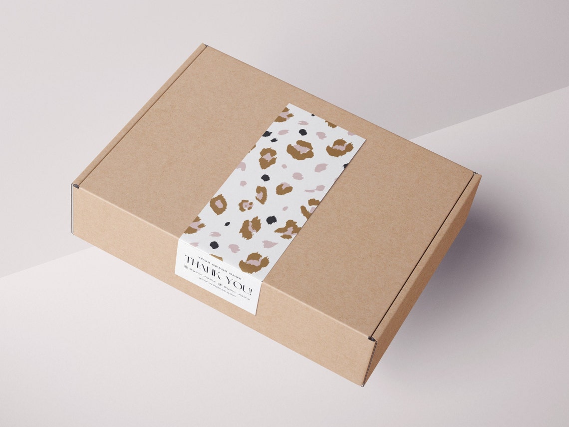 3 Box Sealing Stickers Template Box Label Template Printable | Etsy