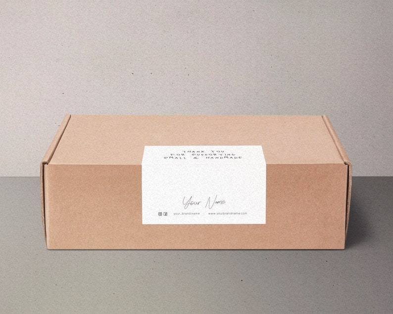 Box Seal Template Box Label Template Printable Packaging | Etsy