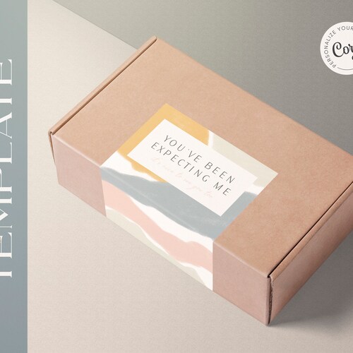 Box Seal Template Box Label Template Printable Packaging | Etsy