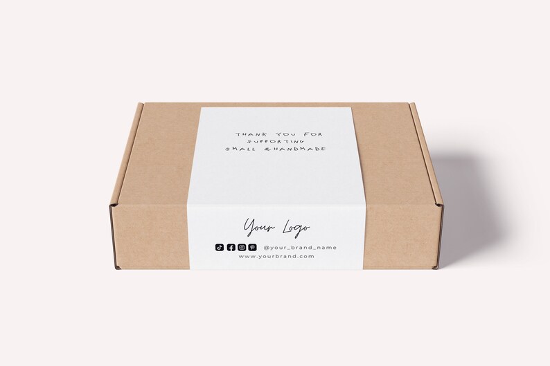 Box Seal Template Box Label Template Printable Packaging - Etsy