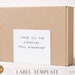 Box Seal Template, Box Label Template, Printable Packaging Sticker ...