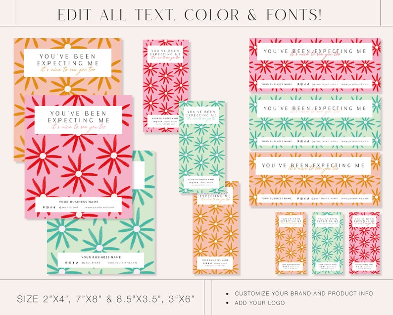 Box Seal Template Box Label Template Printable Packaging - Etsy