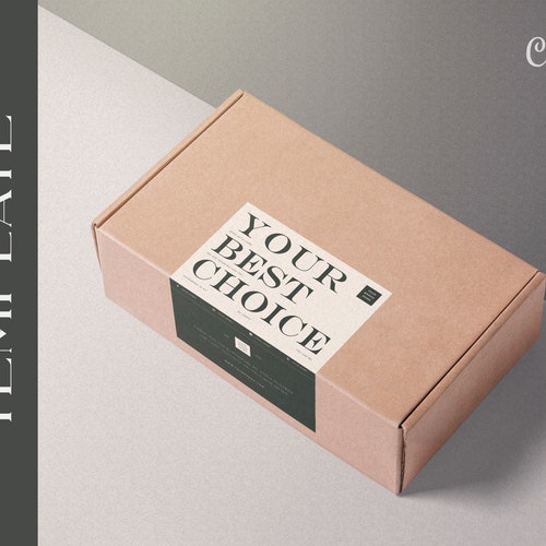 Box Seal Template Box Label Template Printable Packaging - Etsy
