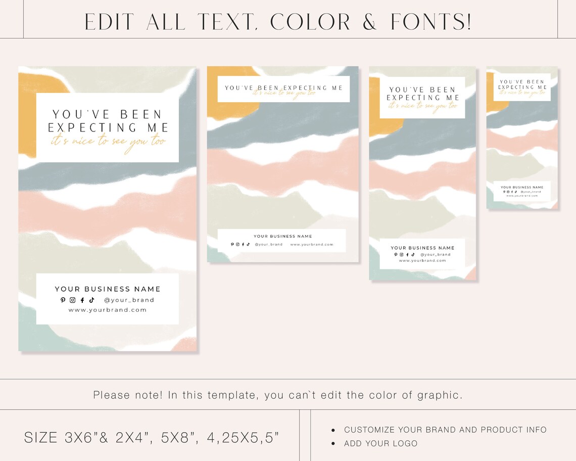 Box Seal Template Box Label Template Printable Packaging - Etsy