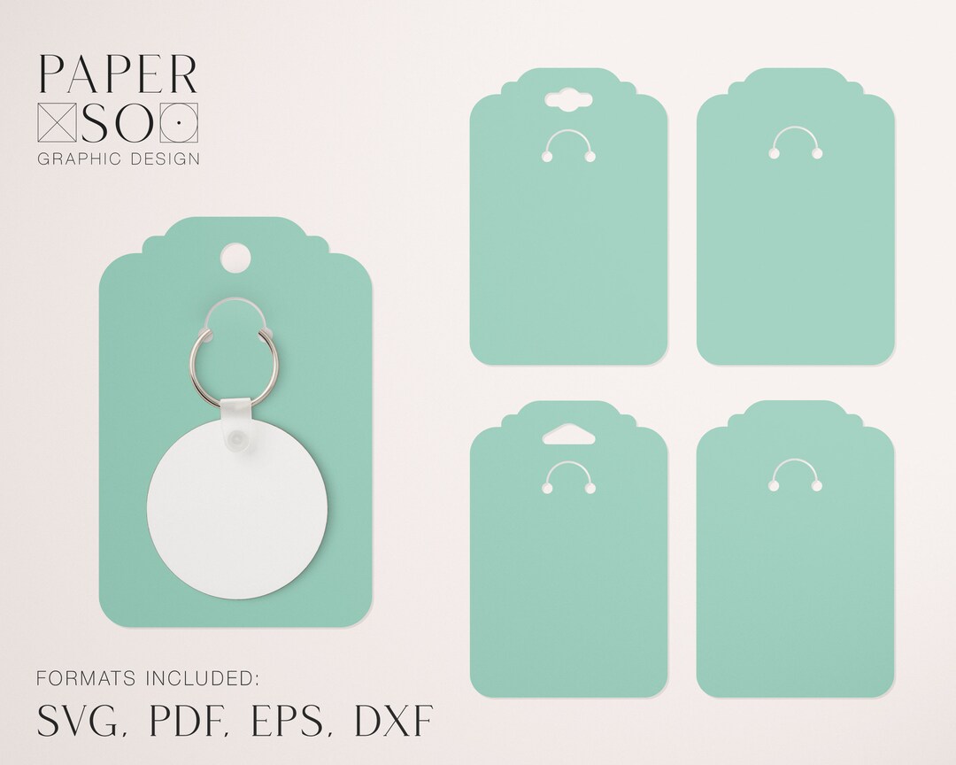 Keyring Display Card SVG, Keychain Packaging, Keyring Display Card ...