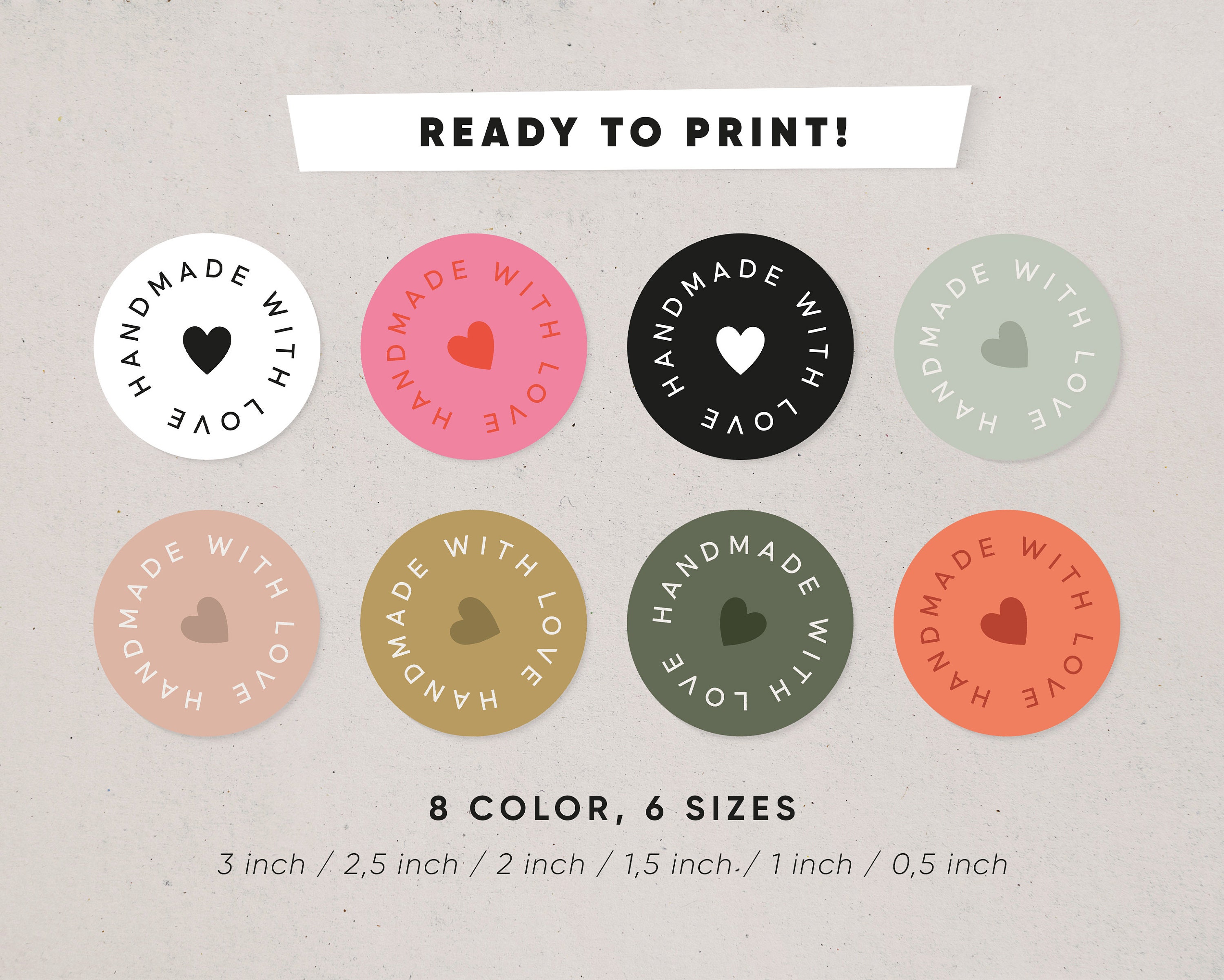 Packaging Labels Handmade With Love Packaging Stickers - Etsy