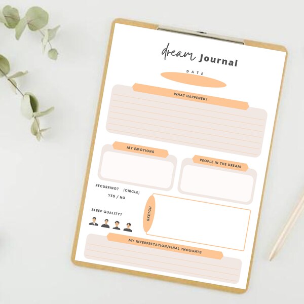 Dream Life Worksheets - Etsy