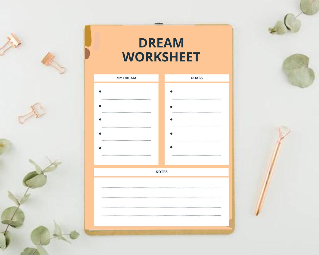Dream Life Planner, Life Vision Board, Dream Life Worksheets, Life ...