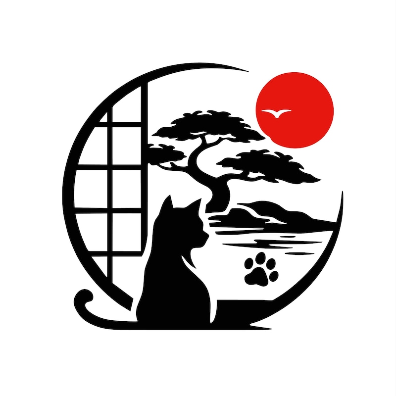 Japanese Sun Cat - Etsy