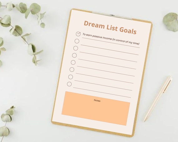 Dream Planner Life Vision Board Dream Life Worksheets Life - Etsy