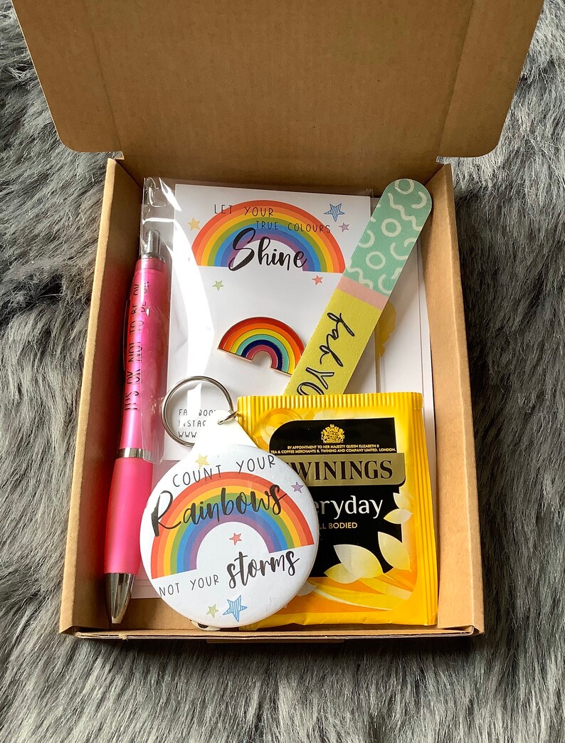 Mini Letterbox Rainbow Pick Me Up Gift Box Positivity | Etsy