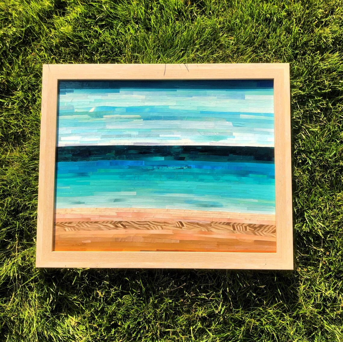 Original Fine Art ocean Sky Paper Collage - Etsy