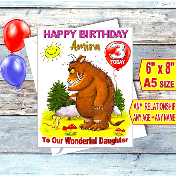 Gruffalo Birthday Card - Etsy UK