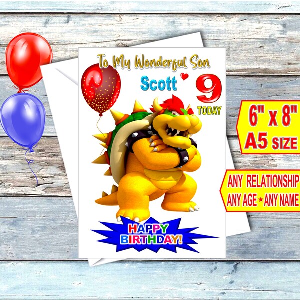 Mario Birthday Card - Etsy UK