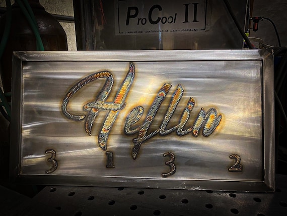 Large Custom Welded Signs Portraits and House Markers | Etsy