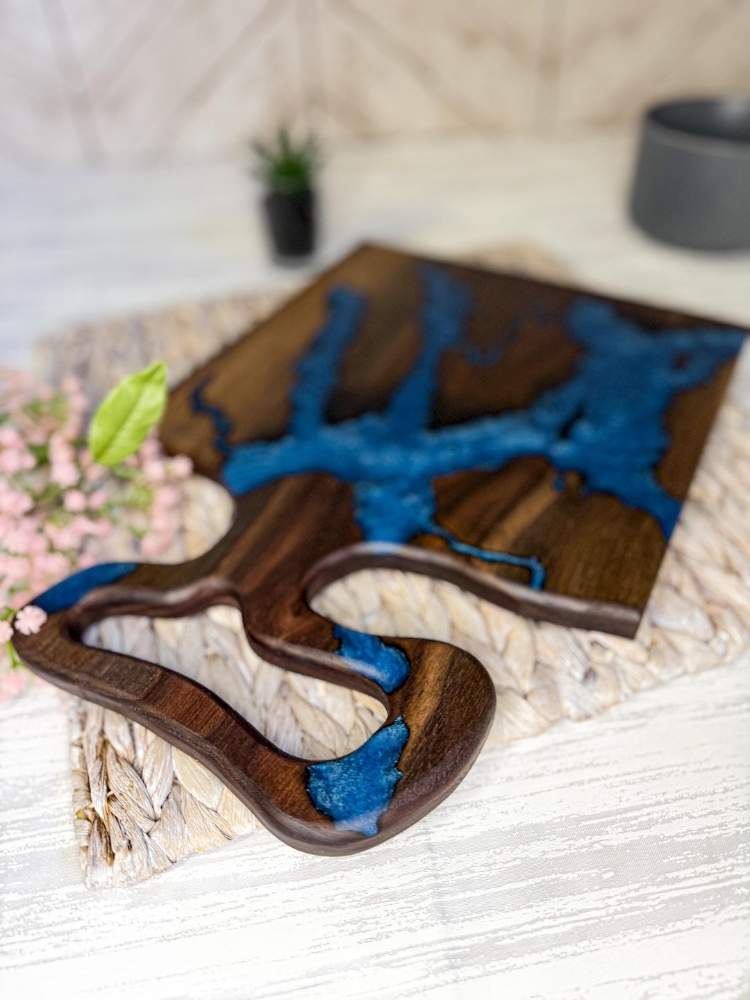 Fractal Burn Charcuterie Board, 18"x12" Fractal Burned Serving Board ...