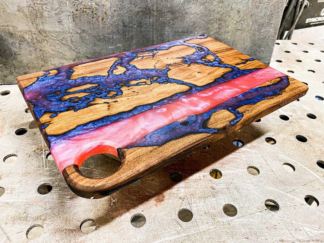 Fractal Burn & Epoxy River Charcuterie Board - Etsy