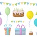 Party Time Digital Printable Clipart Set Birthday - Etsy