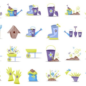 Gardening Tools Clipart Set. PNG - Etsy
