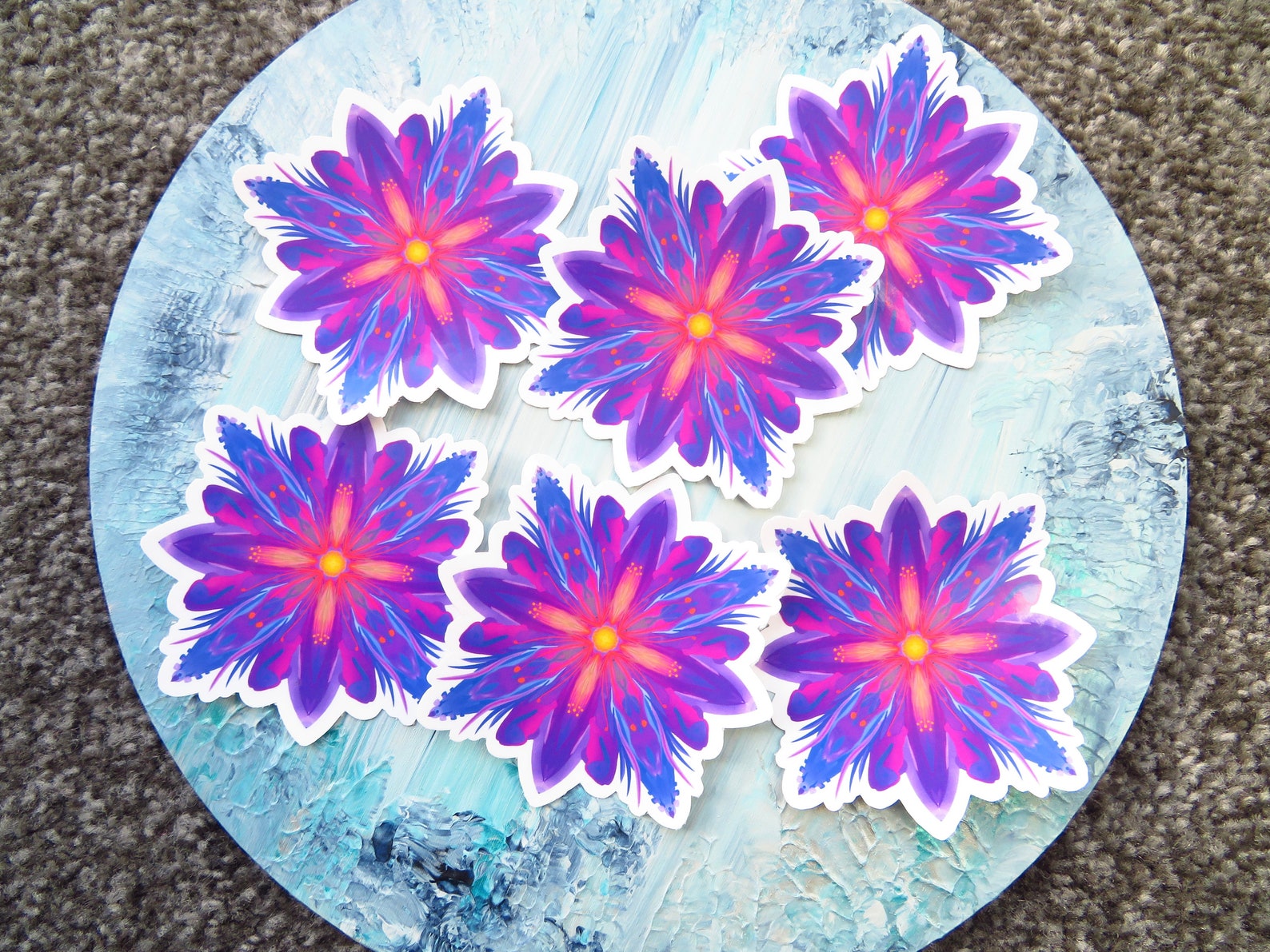 Flower sticker floral laptop decal | Etsy