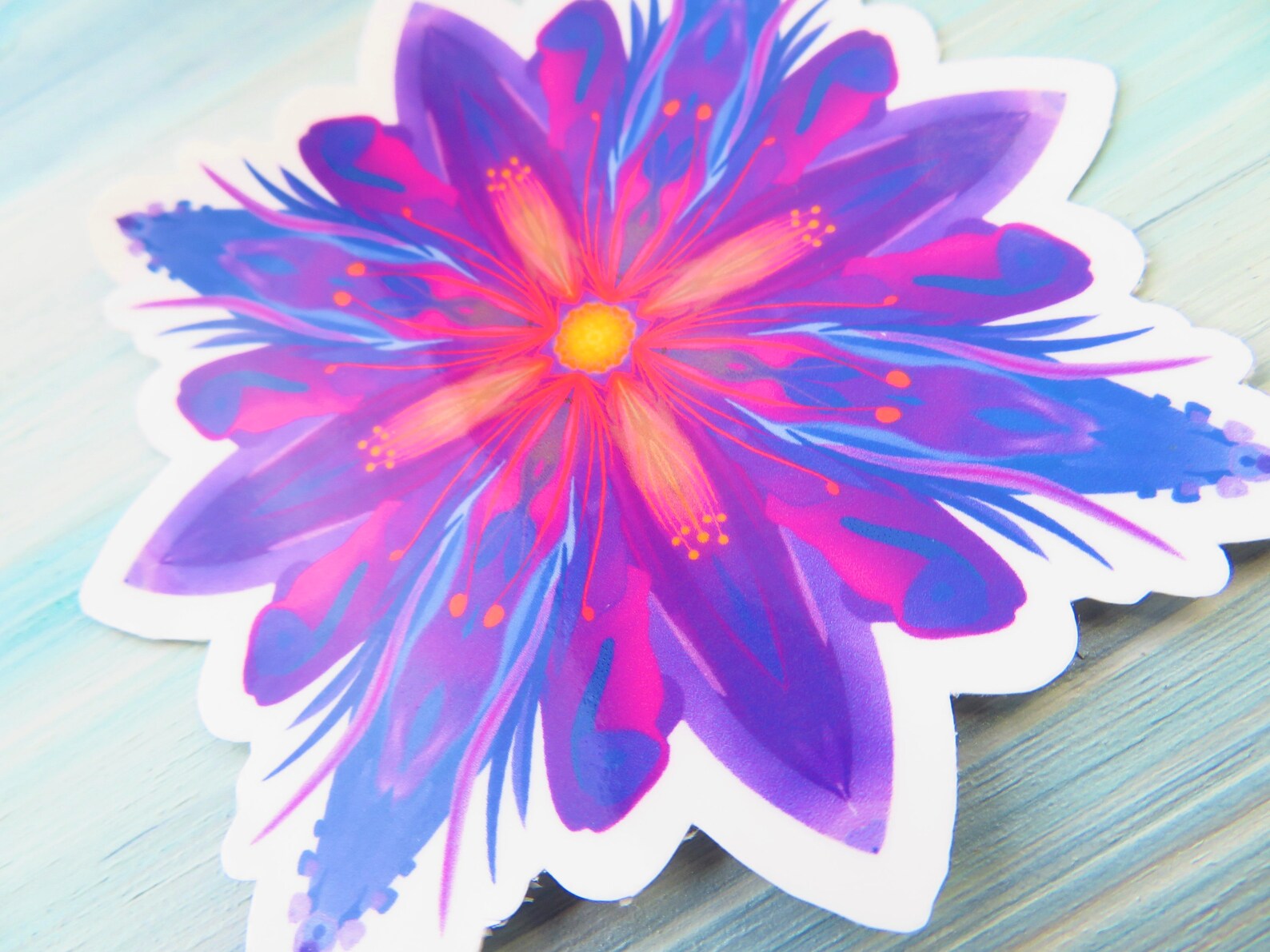 Flower sticker floral laptop decal | Etsy