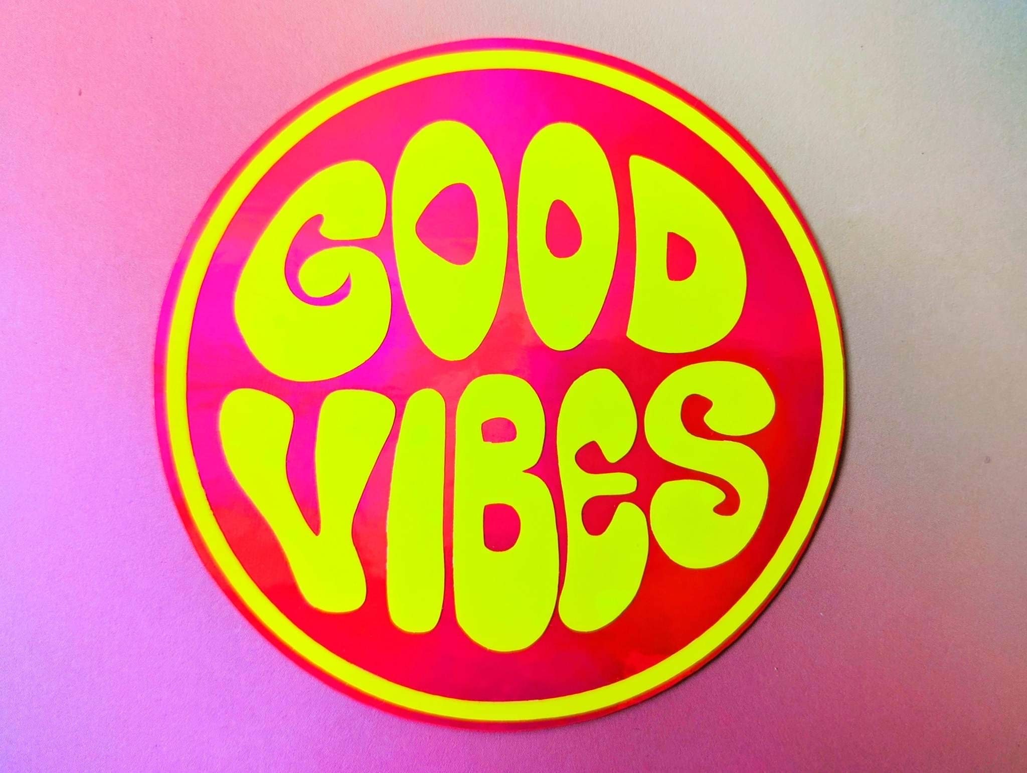 Good Vibes Sticker, Positivity Quotes, Summer 60’s Vibes - Etsy UK