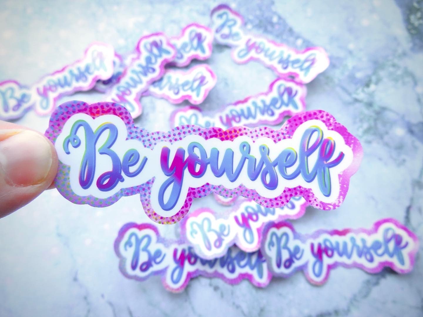 Be Yourself Sticker Inspirational Stickers Journal Scrapbook - Etsy UK