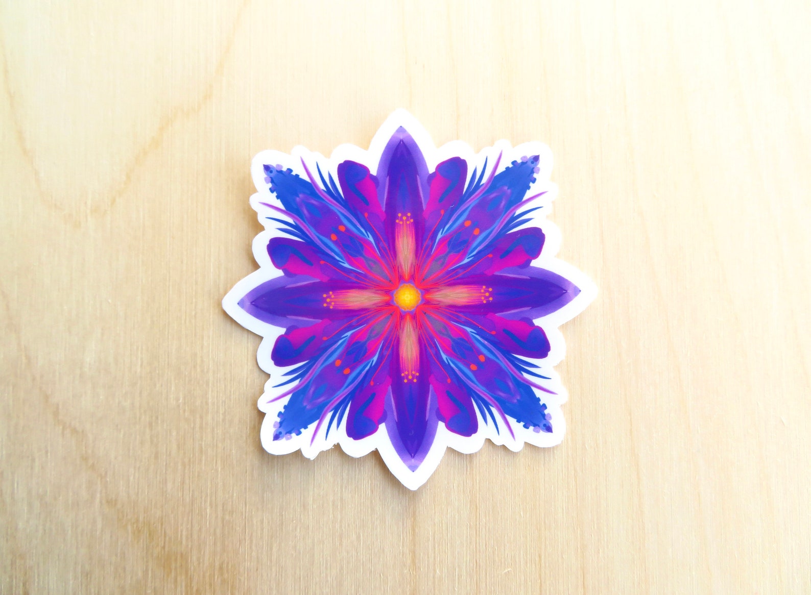 Flower sticker floral laptop decal | Etsy